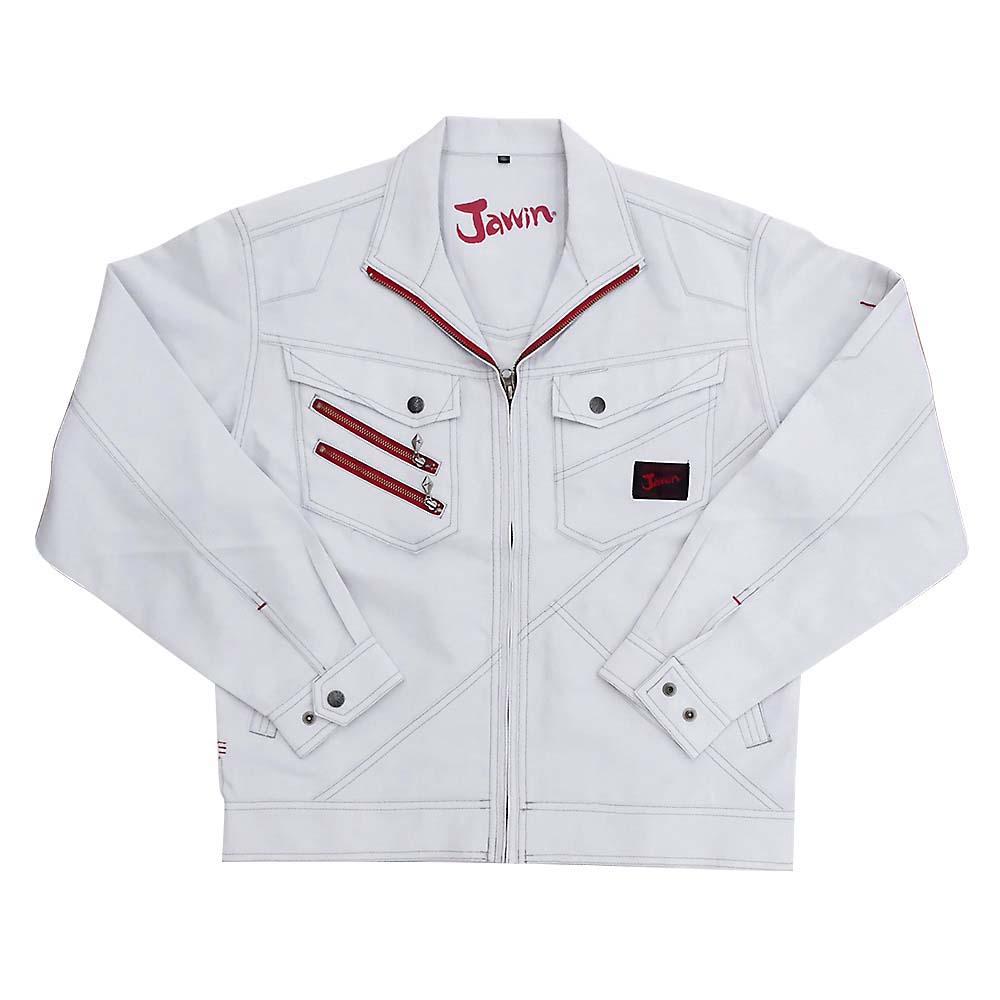 Jawinツインファスナー長袖ブルゾン シルバー 4Lサイズ | ジョイフル本田 取り寄せ＆店舗受取