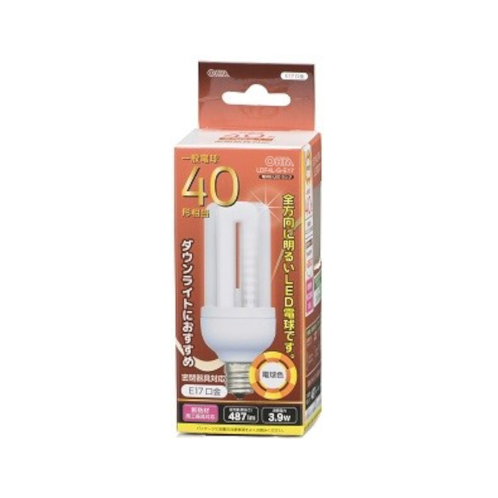 LED電球 D型 E17 4W 電球色 LDF4D-G-E17 | ジョイフル本田 取り寄せ＆店舗受取